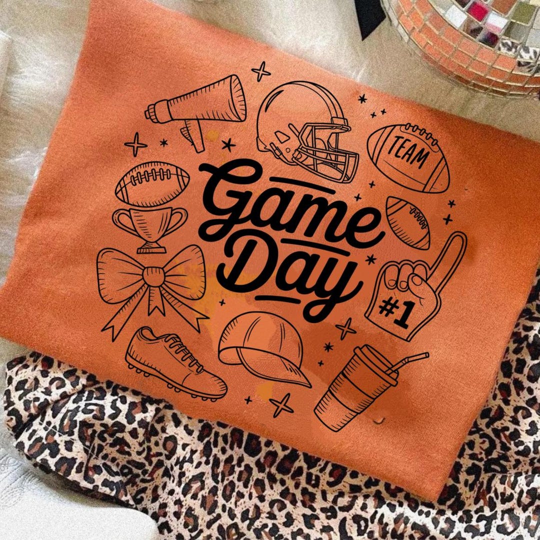 Game Day Football PNG: Cheer Bow, Helmet, Trophy (digital Download) - Etsy