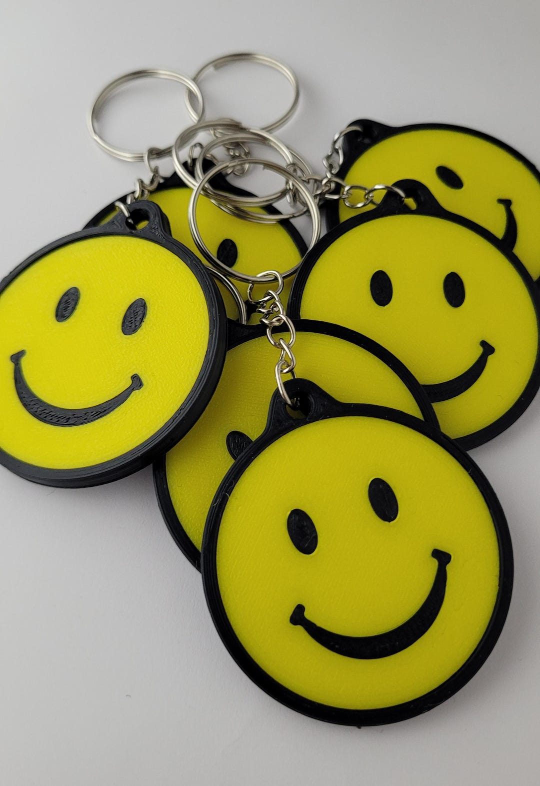 Smiley Keychain! Cool and Cheerful on Your Keys or Backpack! Includes ...