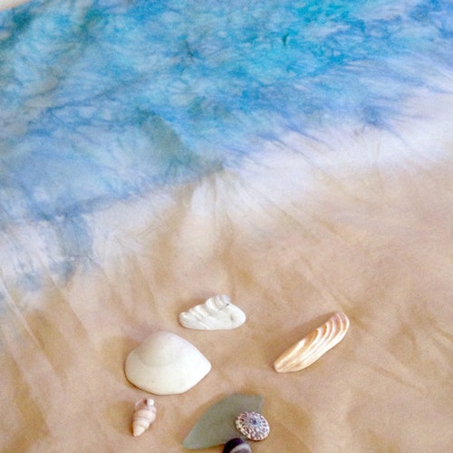 Playsilk Pastel Beach Playsilk Play Mat ocean Hand Dyed - Etsy