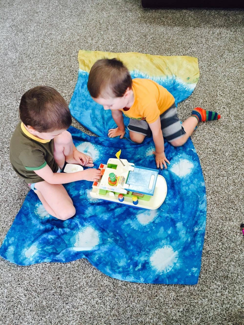Playsilk Arctic Iceberg Playsilk Play Mat Hand Dyed - Etsy