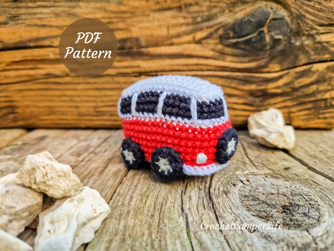 Camper Van Crochet Pattern: Minibus Camping Amigurumi Pattern by ...