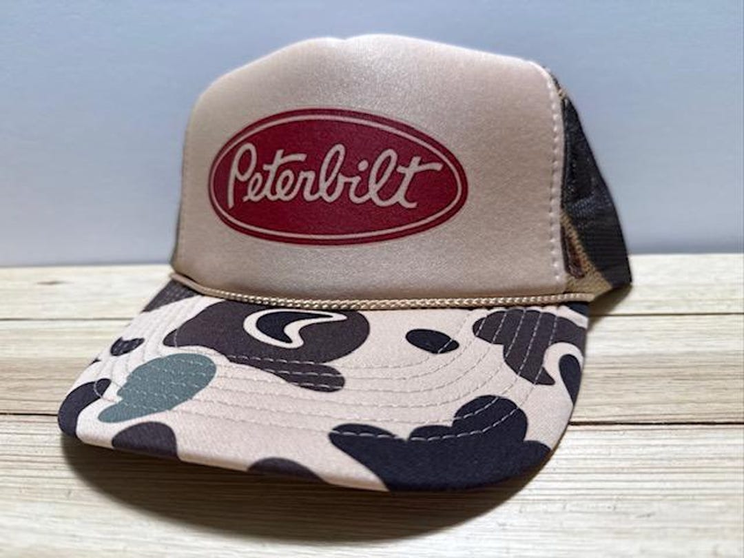 Peterbilt Trucker Hat Mesh Vintage Snapback Hat Camo - Etsy