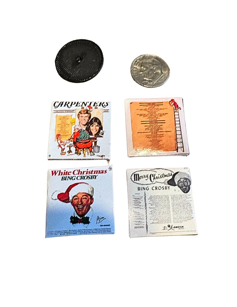 1:12 Scale Miniature Christmas Albums | Holiday Vinyl Records for ...
