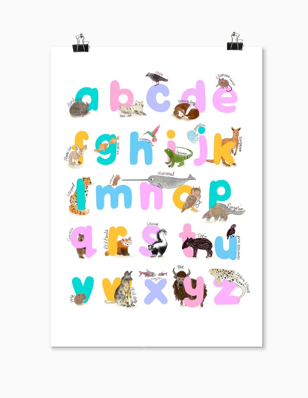 Q is for Quokka- Lowercase Animal Alphabet Print - Etsy