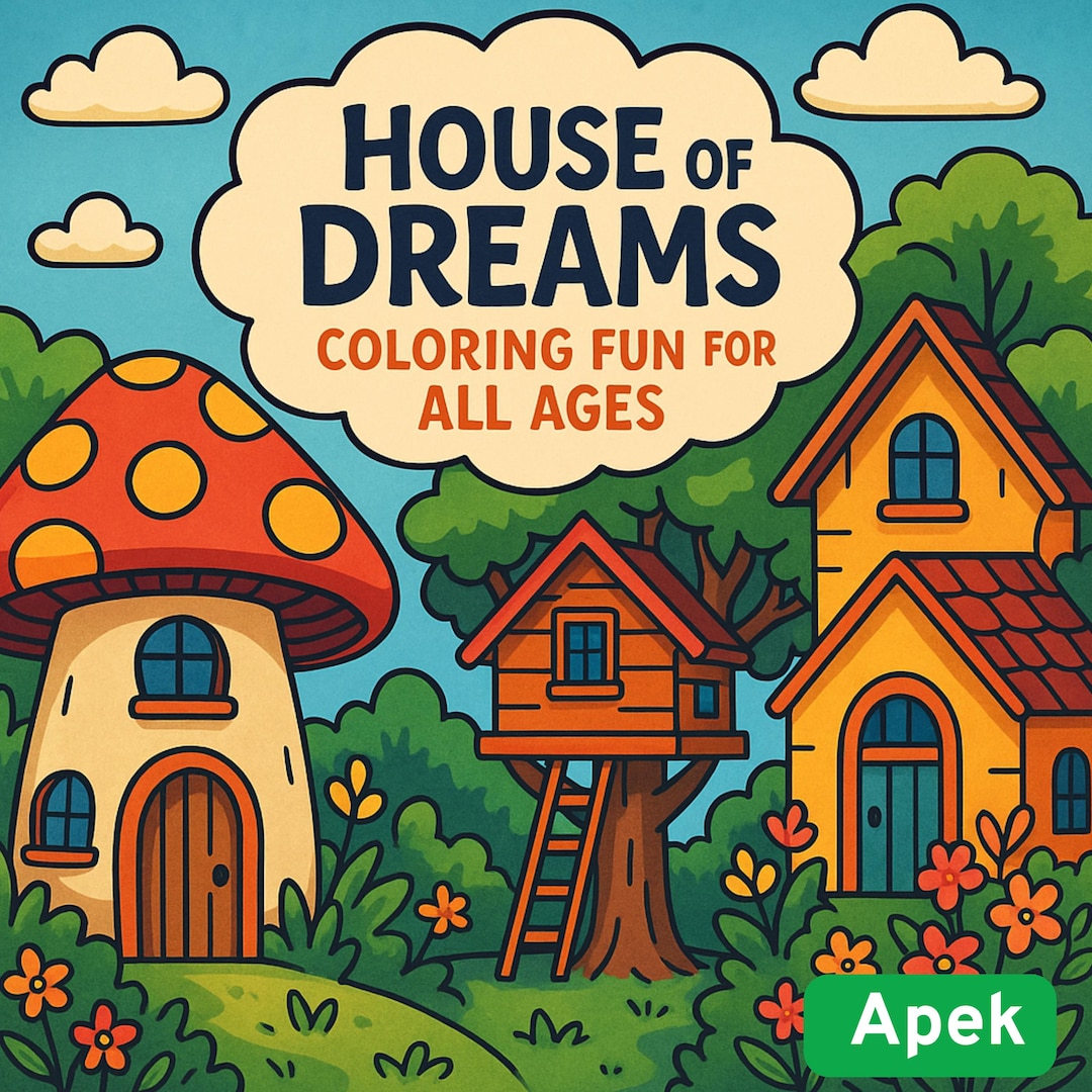 House of Dream Coloring Book , Simple and Easy, Bold and Fun Coloring ...