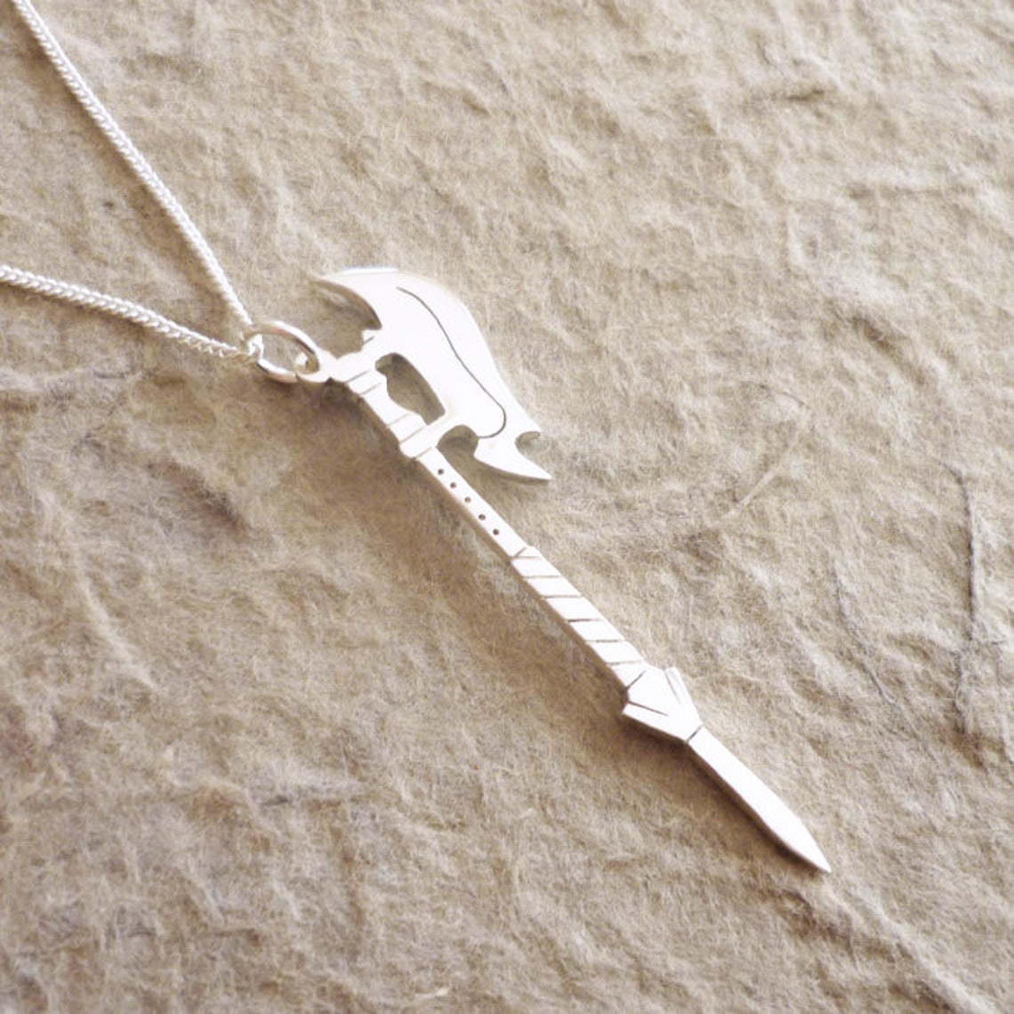 Detailed Scythe Sterling Silver Pendant - Etsy
