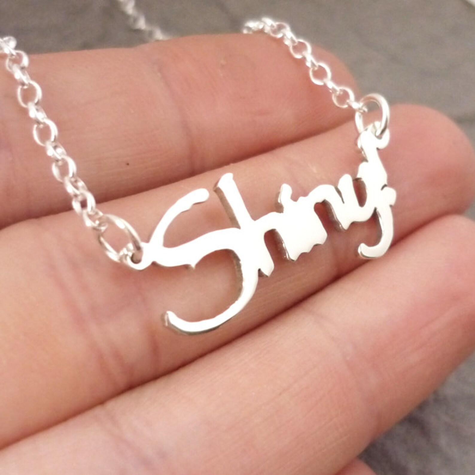Sterling Silver Handmade shiny Necklace - Etsy