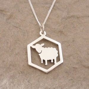 Catan-inspired Sheep in Hexagon Pendant on Chain (sterling Silver) - Etsy