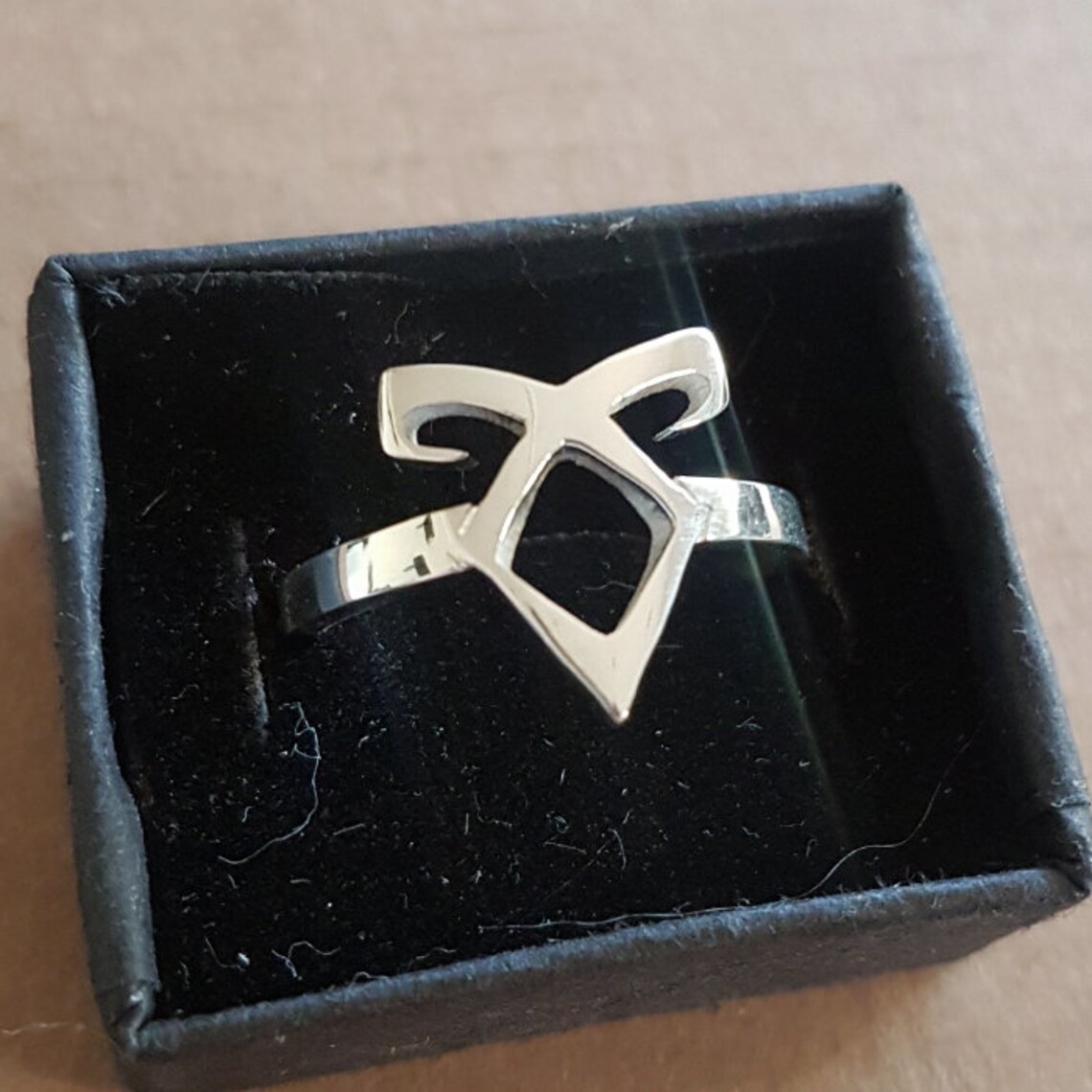 Angelic Rune Sterling Silver Handmade Ring | Etsy