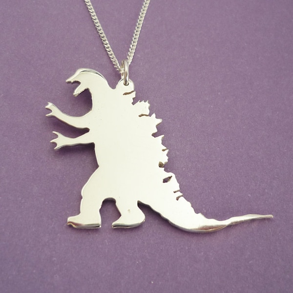 Silver Godzilla Jewelry - Etsy