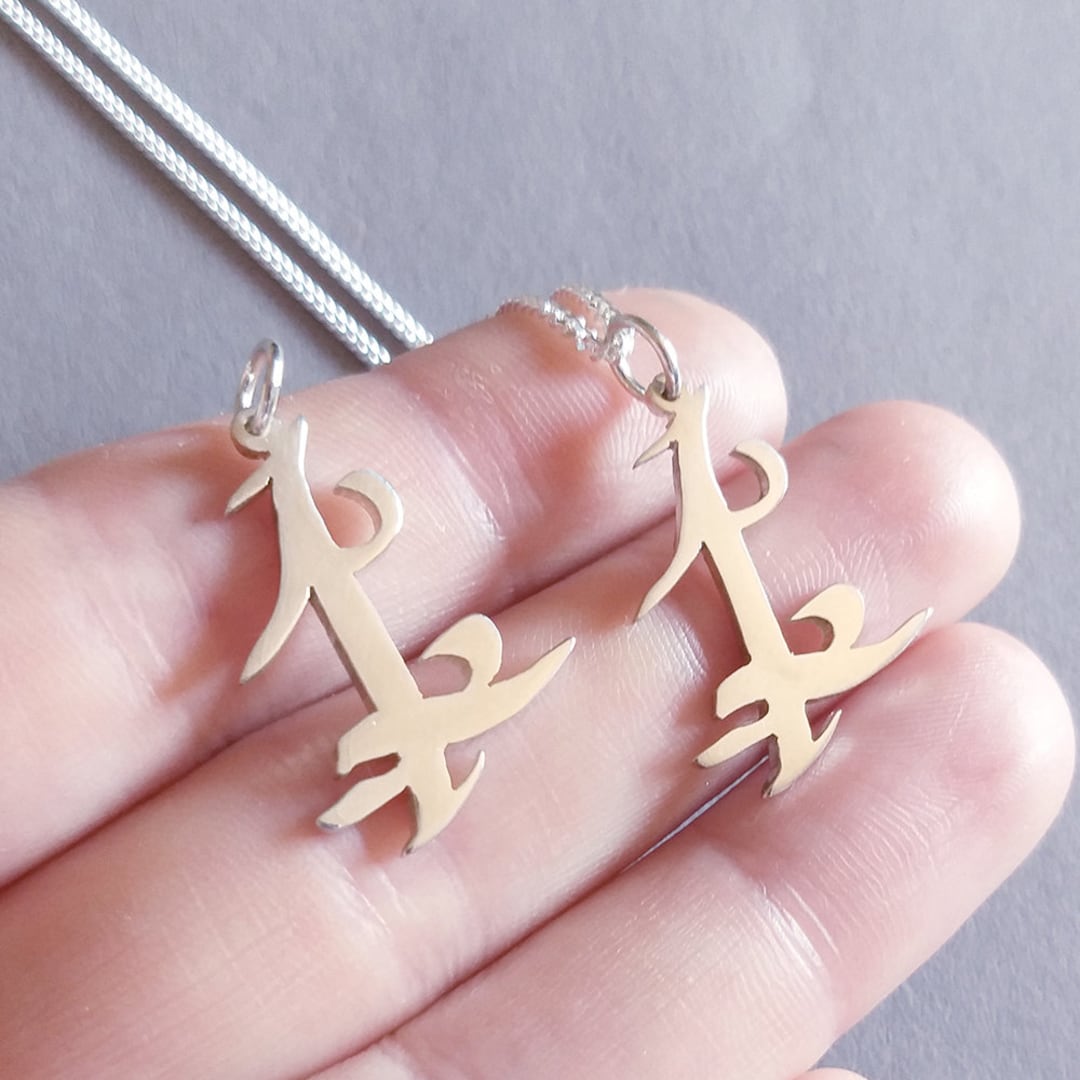 Sterling Silver Parabatai Rune Pendant Set - Etsy