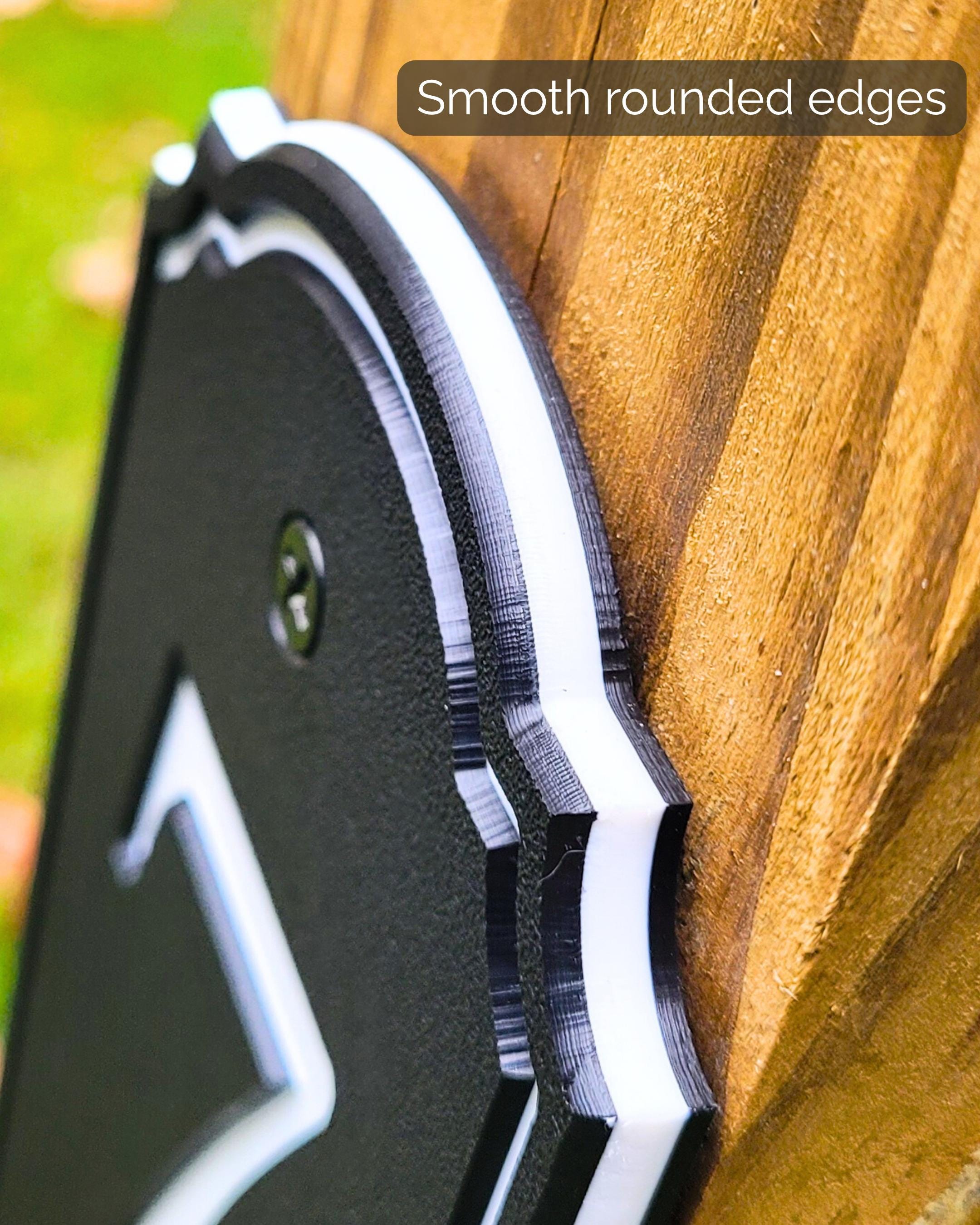 Classic Engraved House Number Sign, Premium Custom Horizontal Address ...