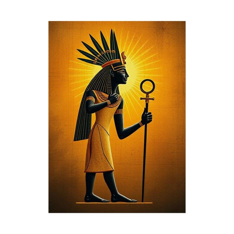 Ancient Egyptian Goddess Art Rolled Poster, Bohemian Decor, Vintage ...