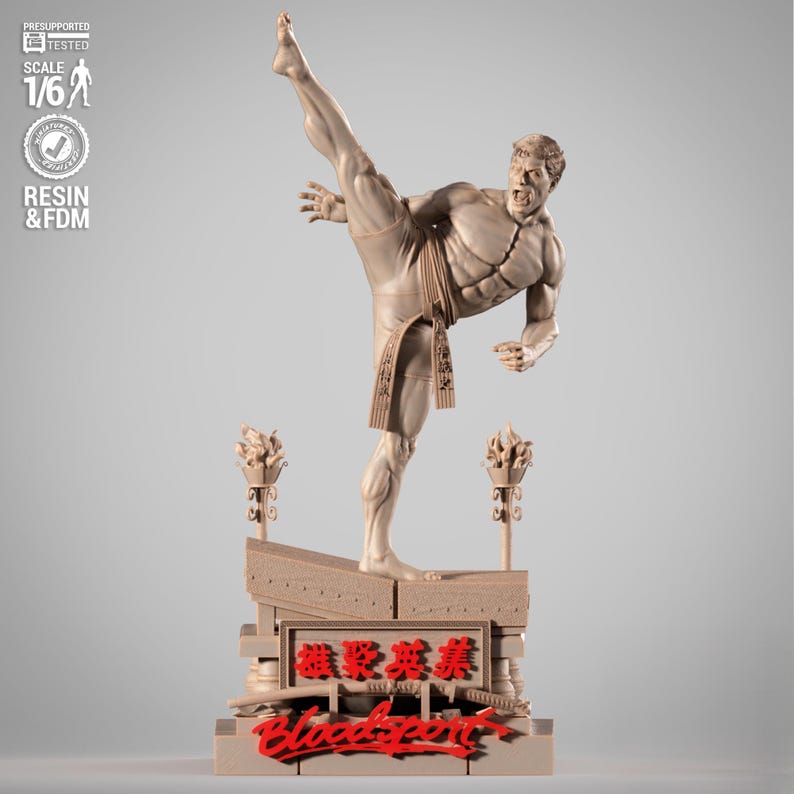 Frank Dux Bloodsport STL Model: Harz Drucker 3D Druck Figur - Etsy.de