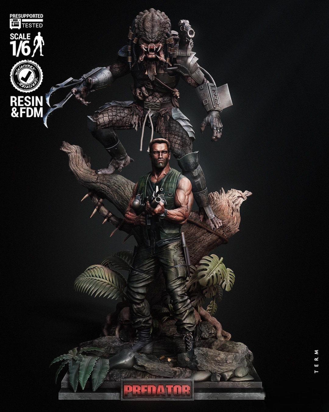 Dutch Vs Predator Diorama: STL Model for 3D Printing - Etsy