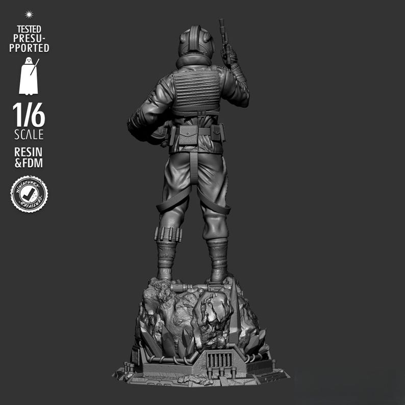 Luke Pilot STL Model: Star Wars Diorama Figure 3D Printing - Etsy