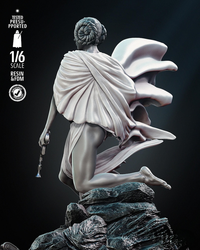 Leia From Star Wars - STL Model for Resin Printer Figure 3D Printing ...