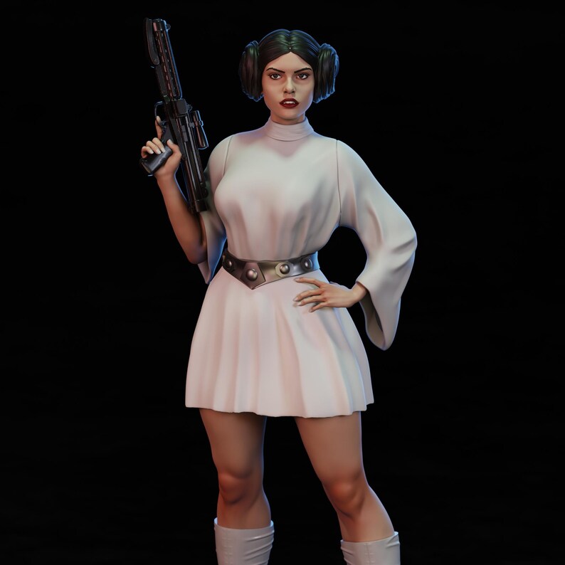 Princess Leia From Star Wars - STL Model for Resin Printer Figure 3D ...