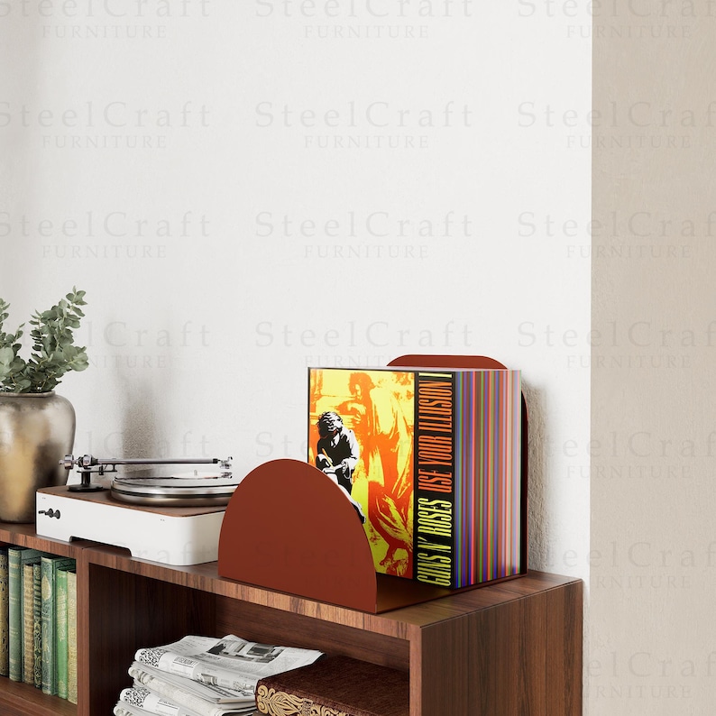 Vinyl Record Metal Holder: Ergonomic Magazine Rack, Album Storage Stand ...