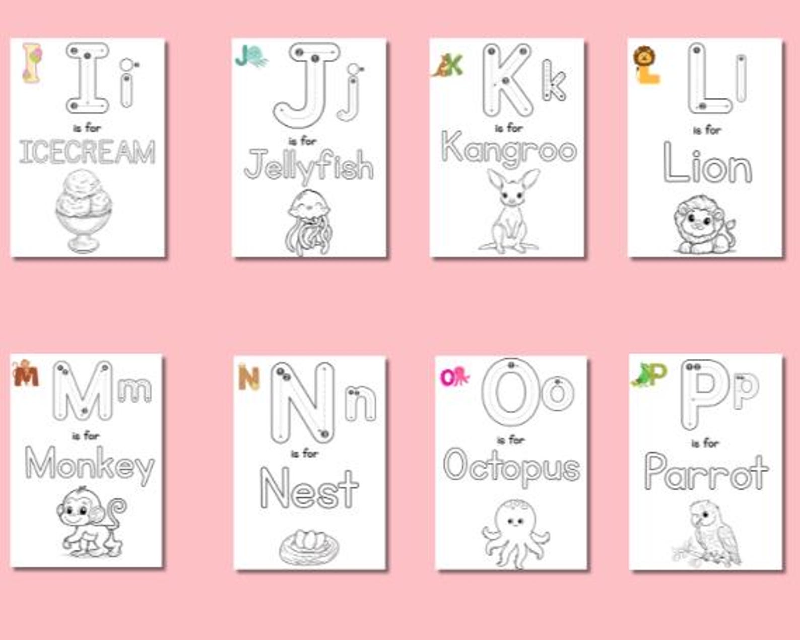 ABC Baby Shower Coloring Book: Printable Activity & Keepsake (PDF ...