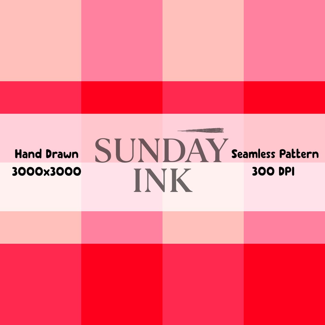Pink Checkered Gingham Seamless Pattern PNG Instant Download POD ...