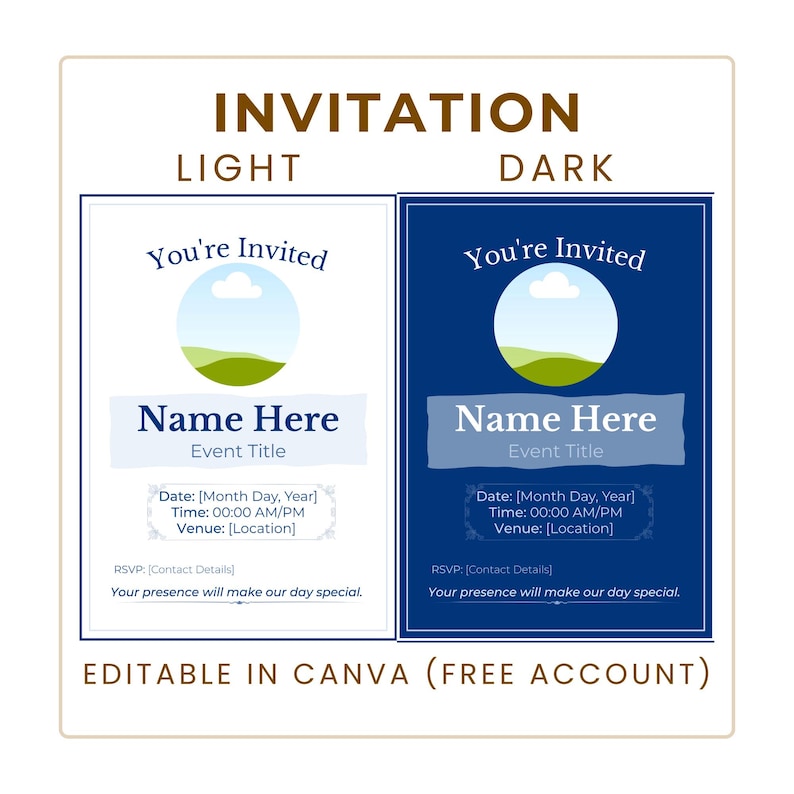 Instant Party Printable Bundle | Editable Canva Invitation, Banner ...