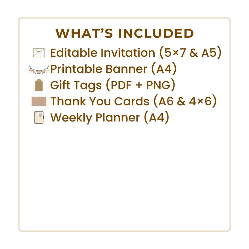 Instant Party Printable Bundle | Editable Canva Invitation, Banner ...