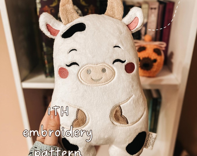 ITH Cow Toy Stuffie Softie Pattern 2 in 1, Machine Embroidery Files ...