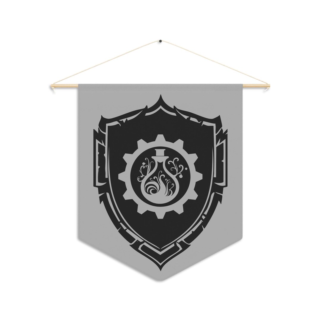Steampunk Gear Shield Pennant: Retro Artificer Banner - Etsy