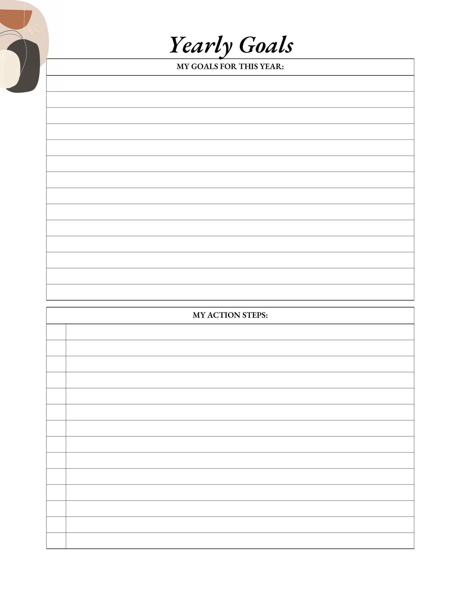 2026 Boho Planner: Goal Setting, Habit Tracker (8.5x11" Printable PDF ...