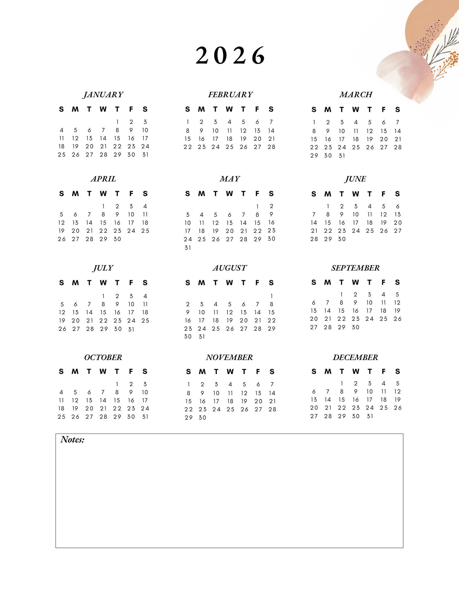 2026 Boho Planner | Goal Setting & Habit Tracker | 8.5x11" Printable ...