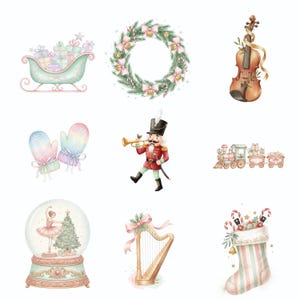 Watercolor Nutcracker Clipart, Classic Christmas Ballet PNG, Cute ...