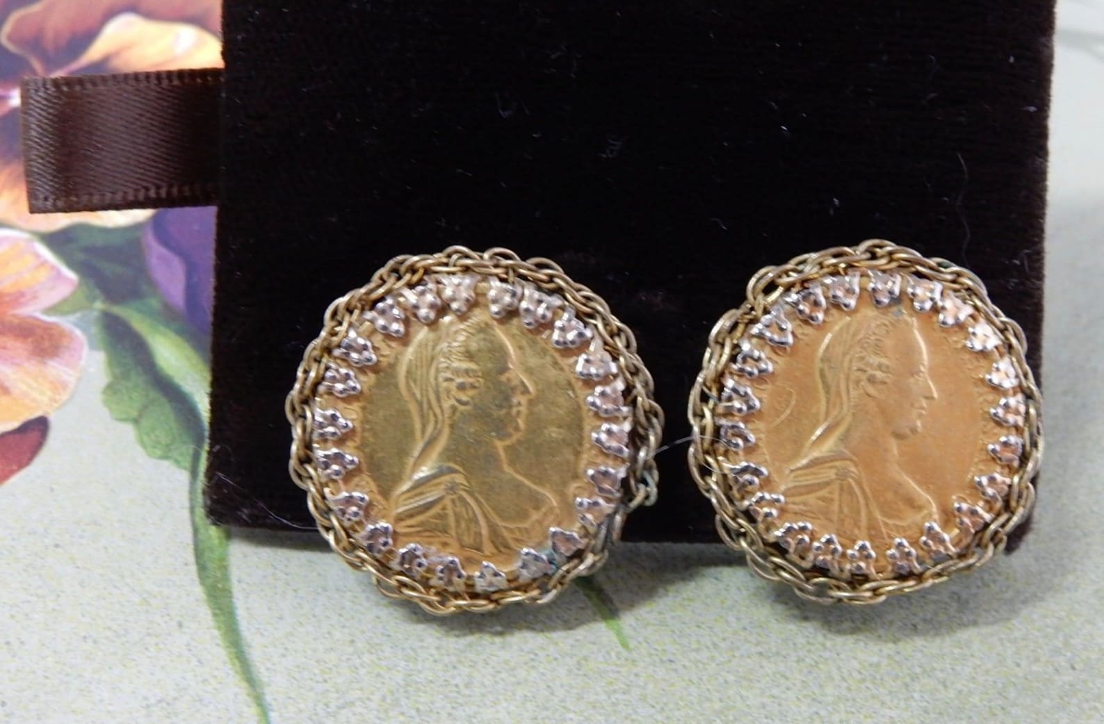 MIRIAM HASKELL Signed Gold Coin Clip / Screw Back Earrings PDN19 - Etsy
