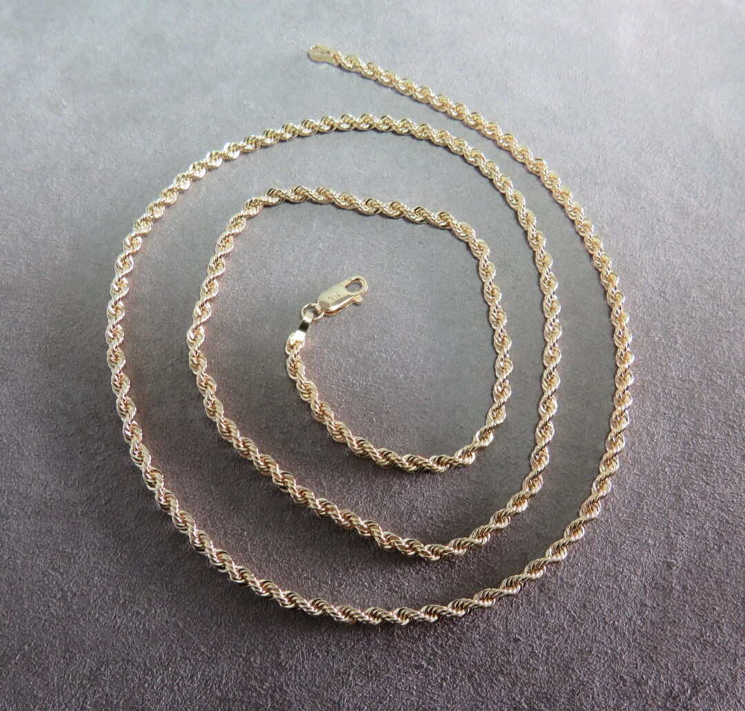 Michael Anthony 14k Fine Yellow Gold 20" Twisted Rope Chain Necklace 10 ...