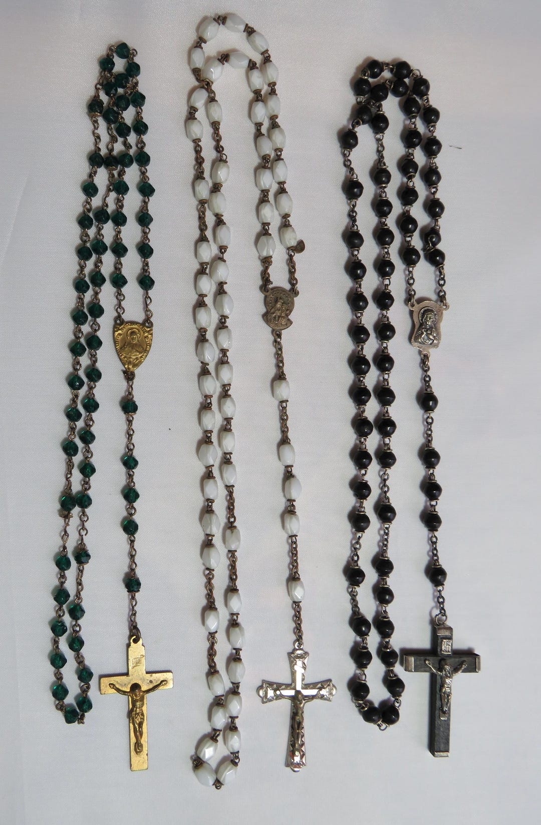 3 Vintage Catholic Cross Crucifix Rosary Lot XG44 - Etsy