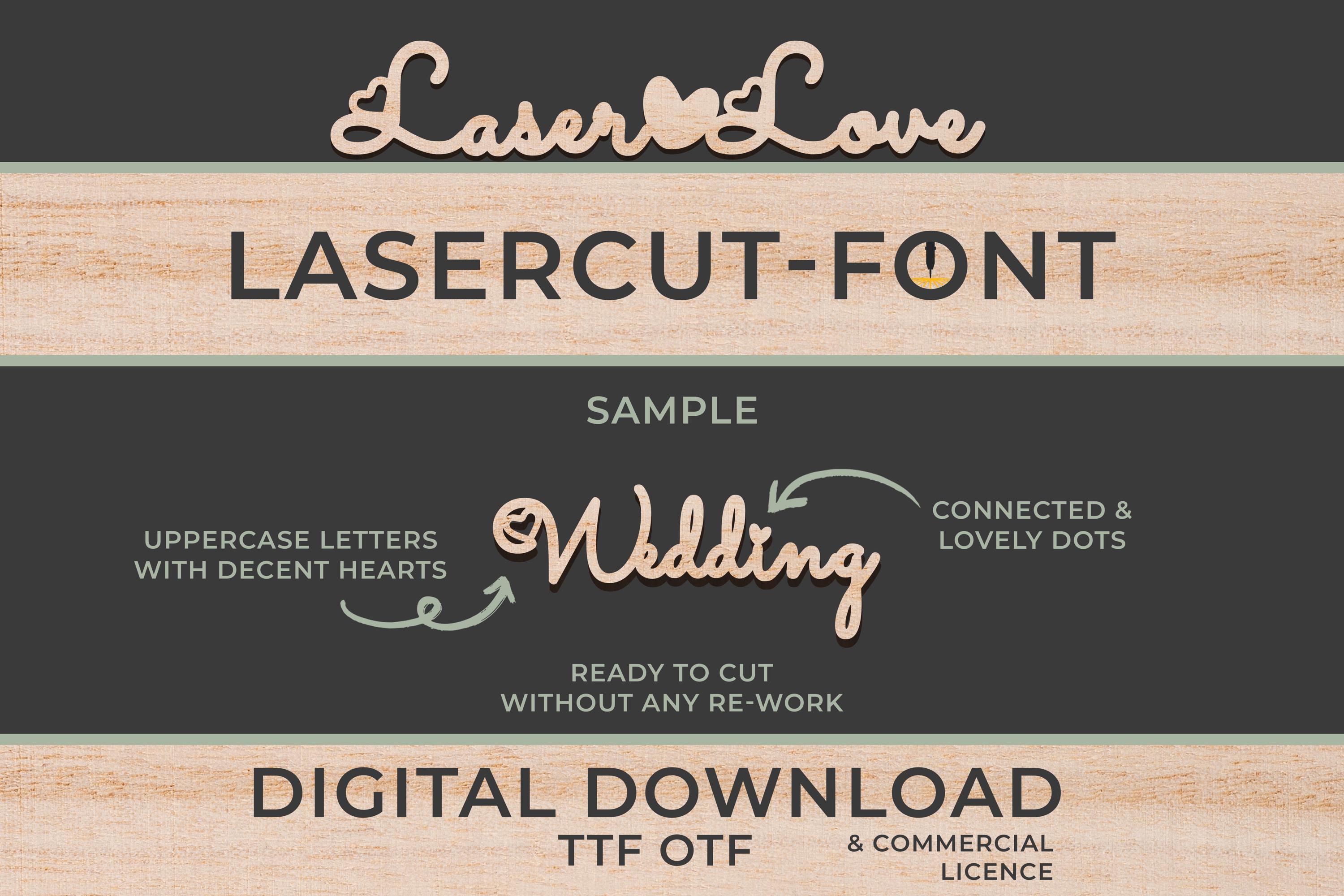 LaserLove - LaserCut Font - Etsy.de