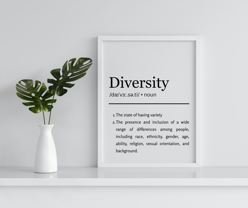Diversity Definition Wall Art - Printable DEI Decor for Office or ...