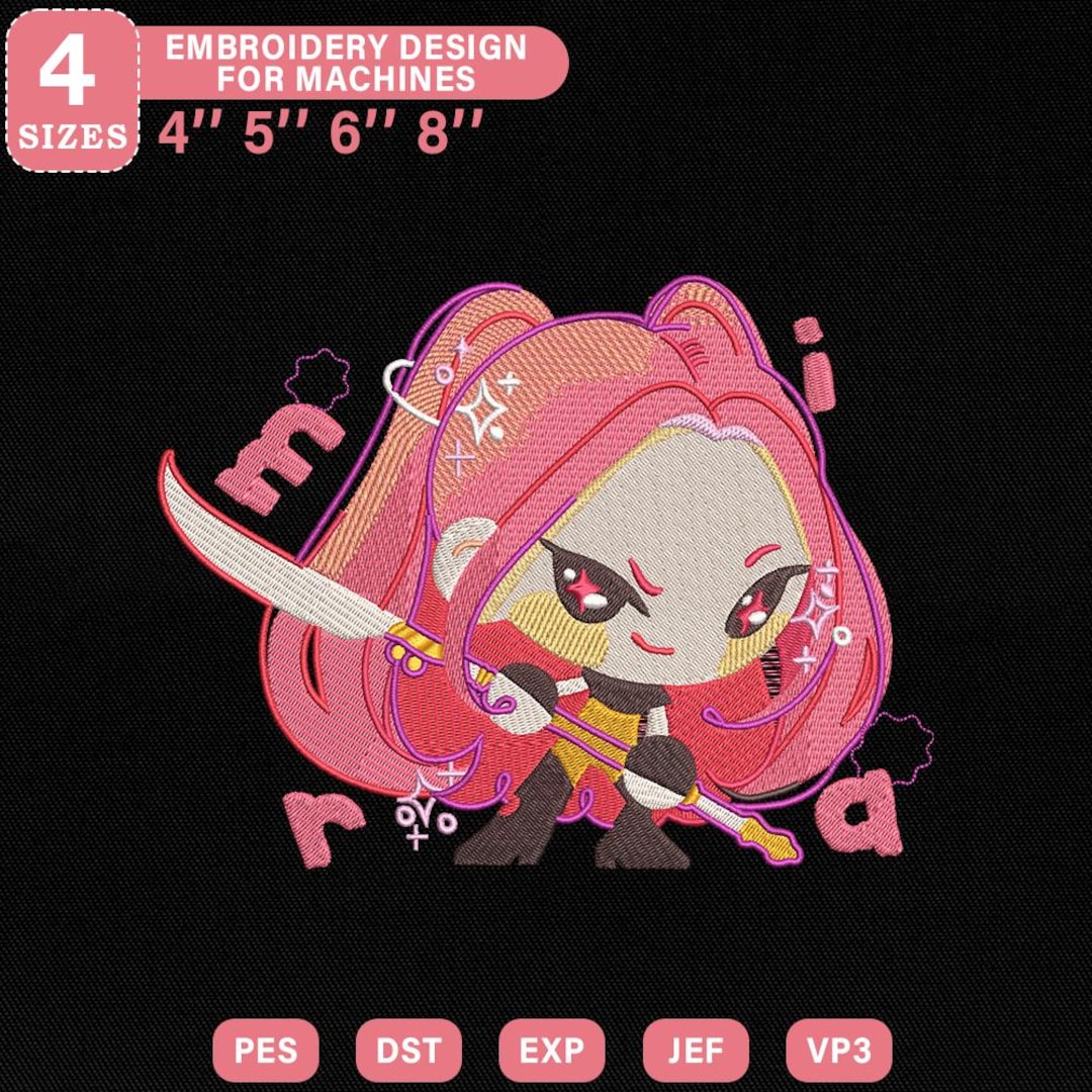 Mira Huntrix Girls Embroidery Design, Kpop Demon Hunter Machine ...