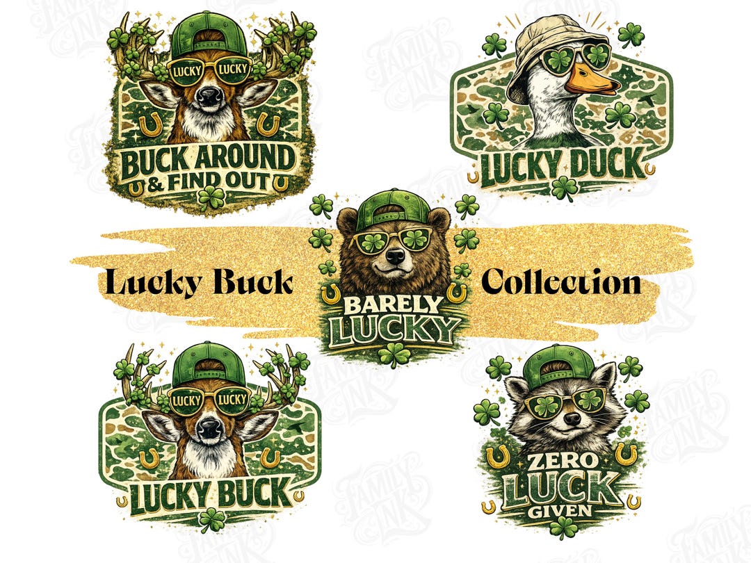 St Patrick’s Day Funny PNG Bundle | Lucky Buck Collection | Sarcastic ...