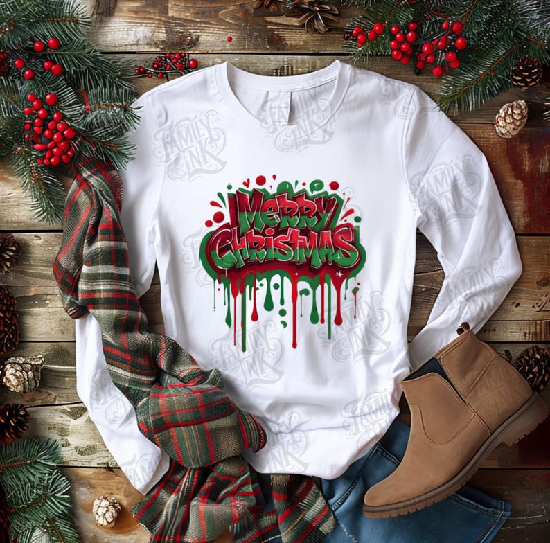 Merry Christmas Graffiti PNG | Dripping Paint Art | Urban Sublimation ...