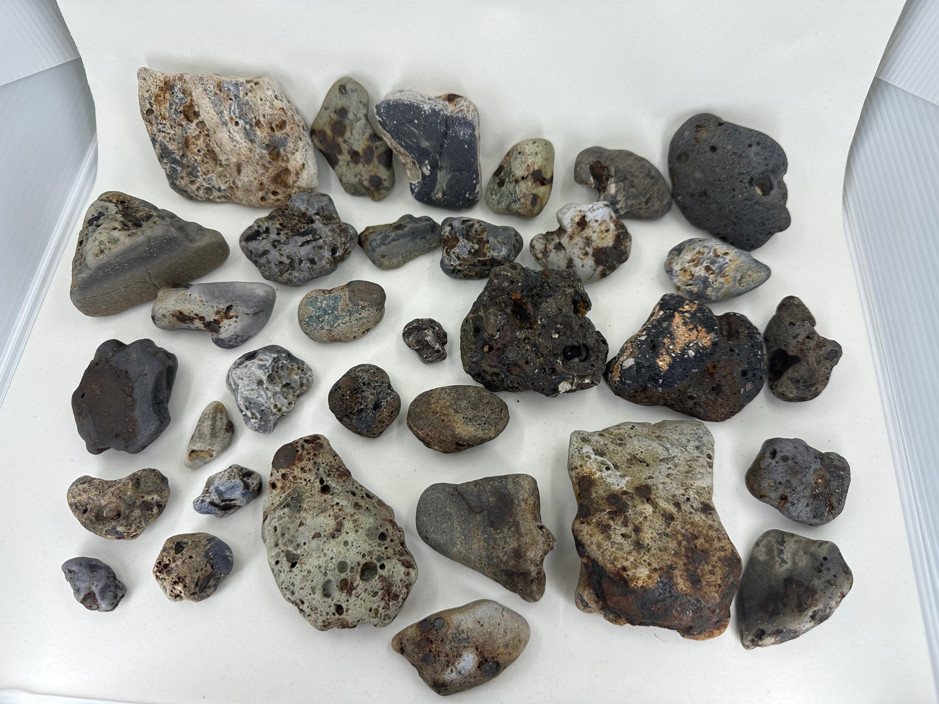 4 Pounds Leland Blue Slag Stones From Leland MI. Iron Heavy. - Etsy