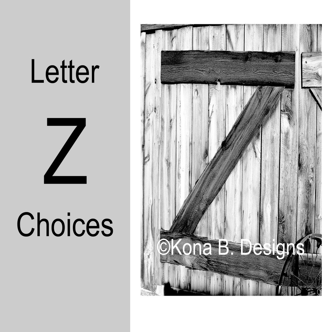 Letter Z - Alphabet Photography - 4x6 Photo Letter - Unframed - Black ...