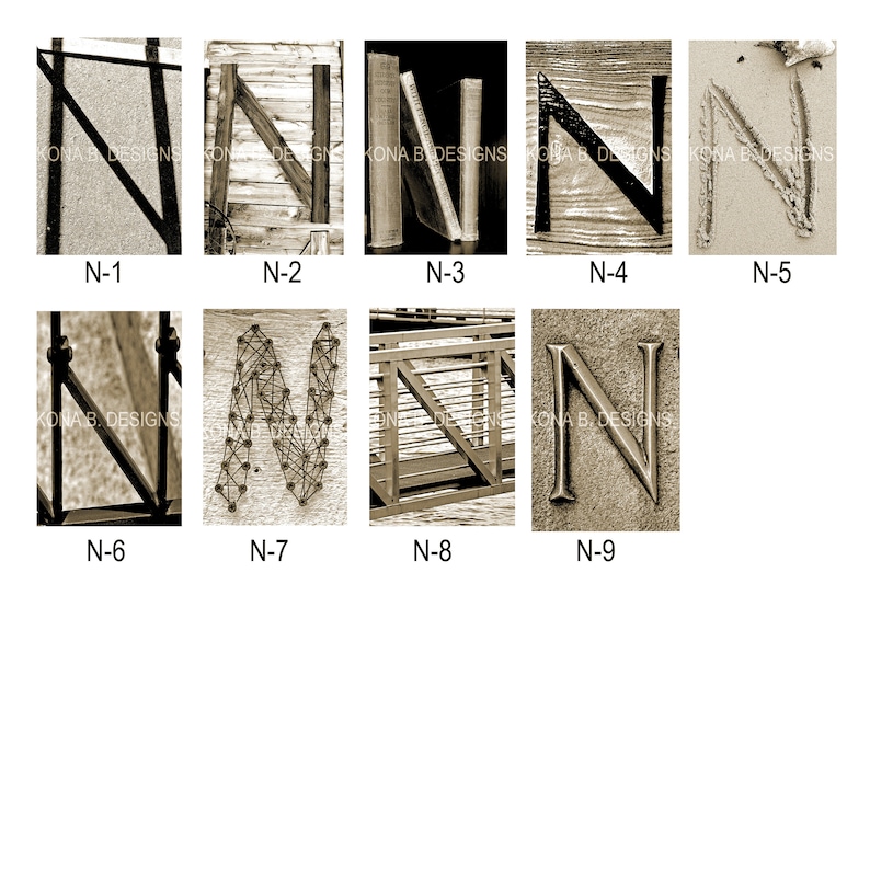 Letter N Alphabet Photography 4x6 Photo Letter Unframed | Etsy