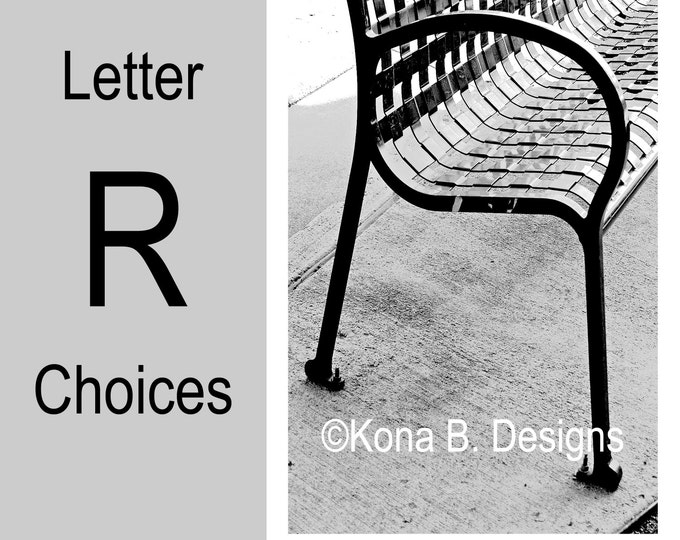 Letter R - Alphabet Photography - 4x6 Photo Letter - Unframed - Black ...