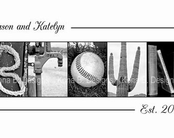 Custom WEDDING GIFT Alphabet Letter Photography Print 10x20 | Etsy