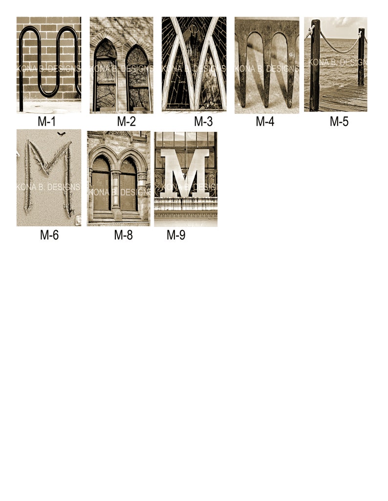 Letter M - Alphabet Photography - 4x6 Photo Letter - Unframed - Black ...