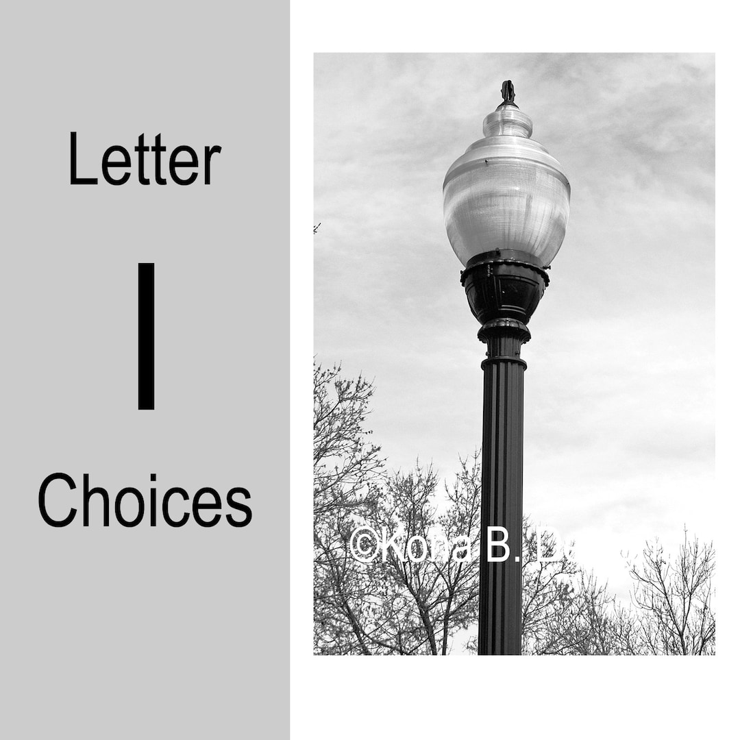 Letter I - Alphabet Photography - 4x6 Photo Letter - Unframed - Black ...