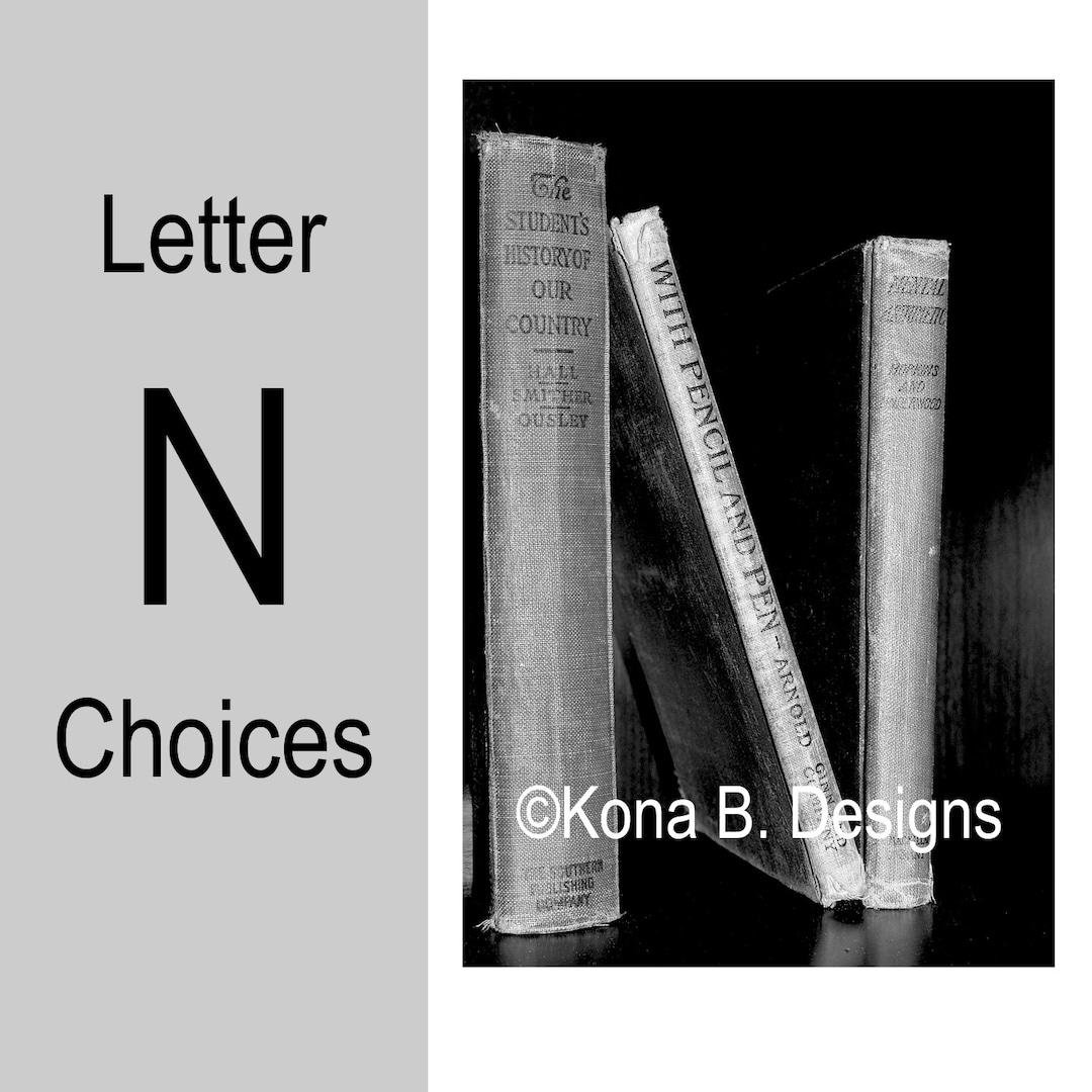 Letter N - Alphabet Photography - 4x6 Photo Letter - Unframed - Black ...