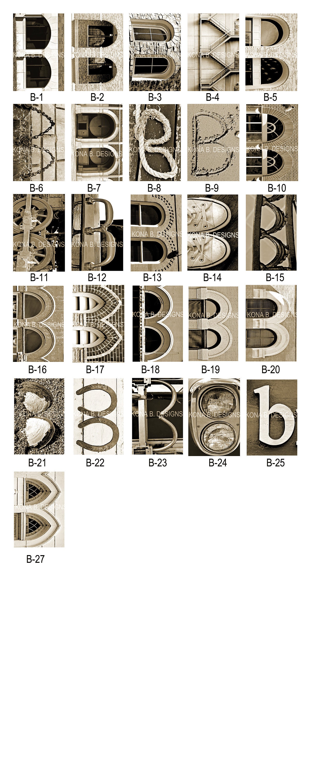 Letter B Alphabet Photography 4x6 Photo Letter Unframed | Etsy