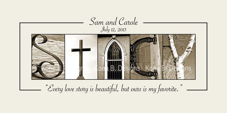 Alphabet Photography Wedding Name Frame Photo Letter Art - Etsy
